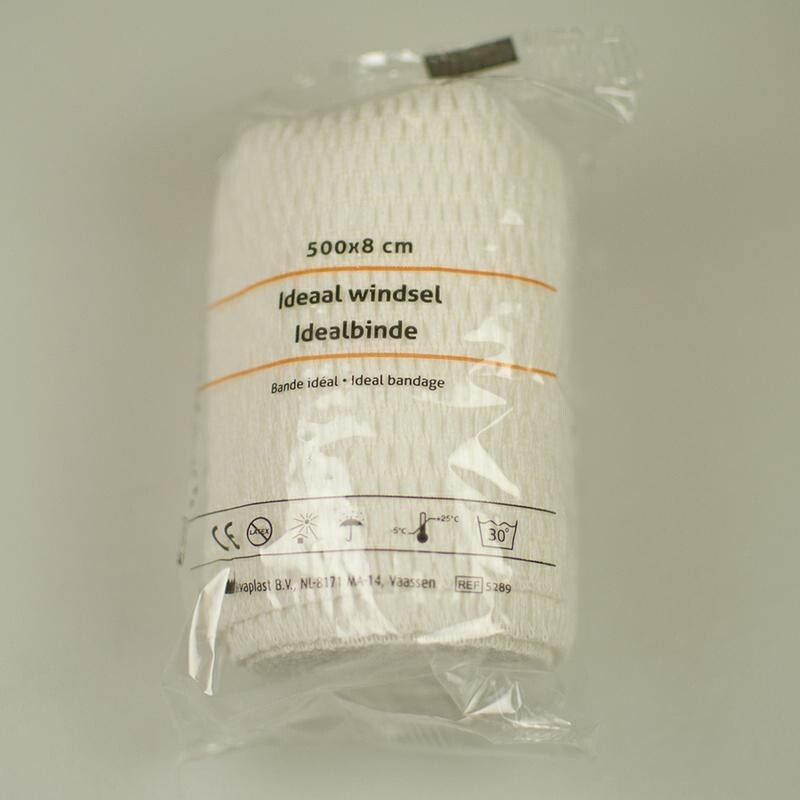 Ideaal windsel 500 x 8 cm. zonder verbandklem